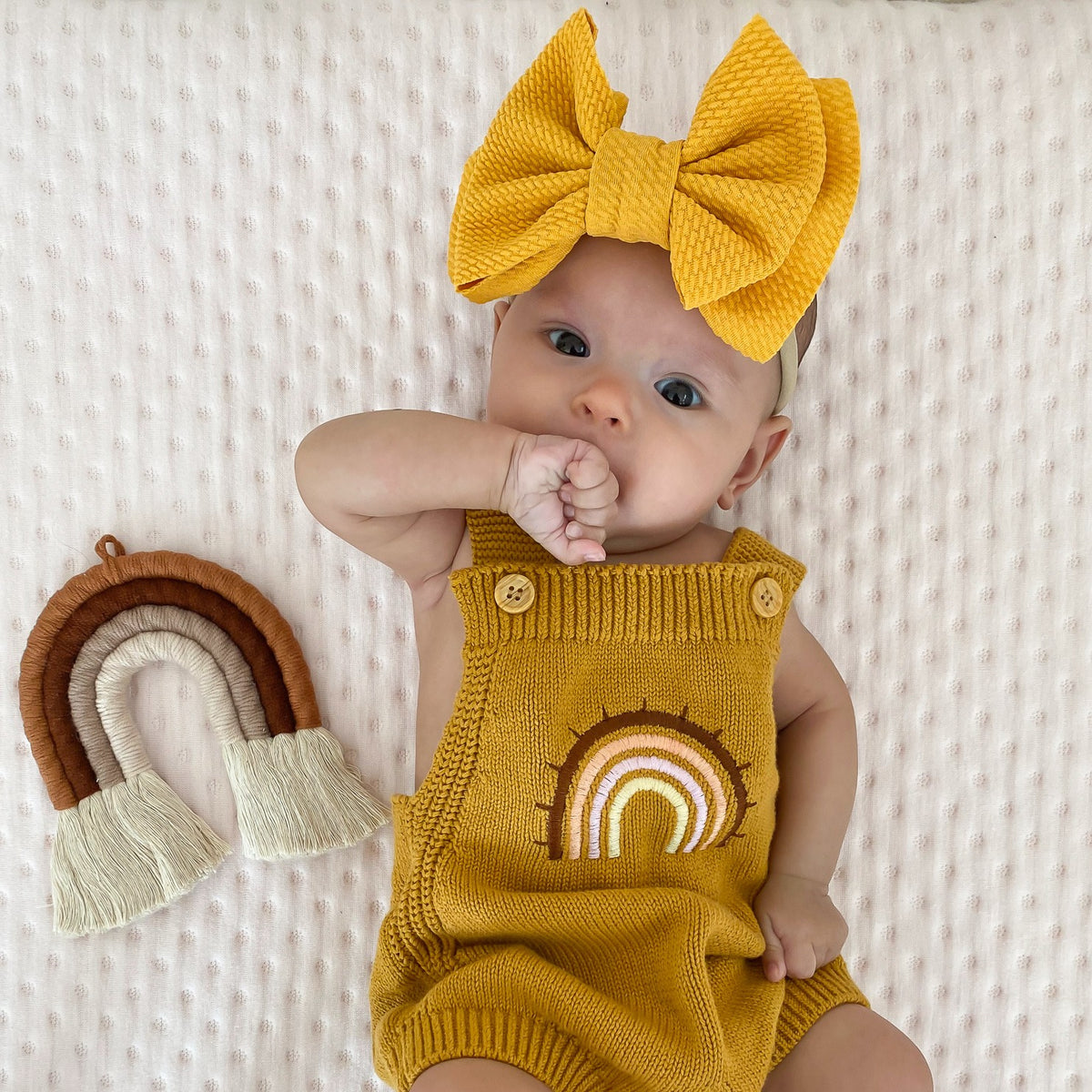 Rainbow Sweater Romper - Meadow Ivy