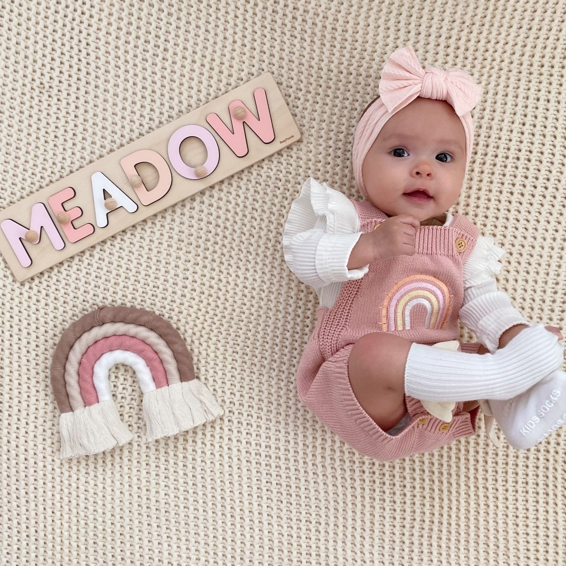 Rainbow Sweater Romper - Meadow Ivy