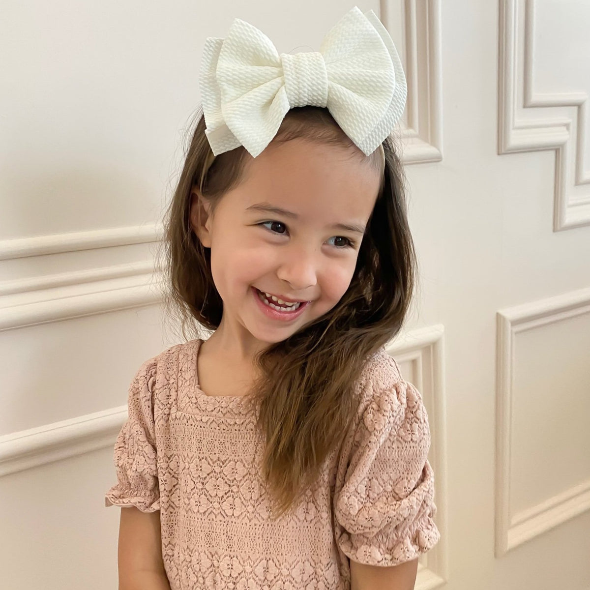 Luna Bow Headband - Meadow Ivy