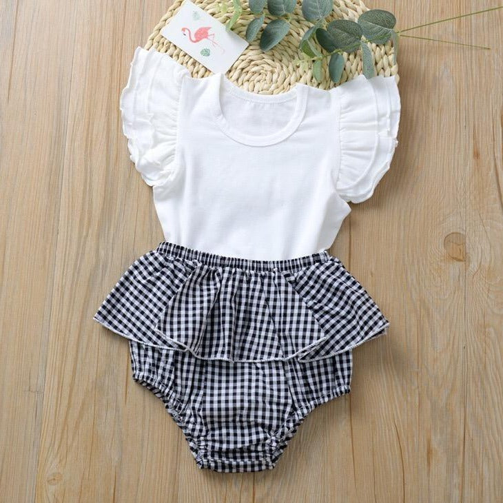 Gingham Bloomer Set - Meadow Ivy